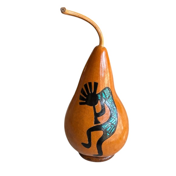 SJ Price | Accents | Sj Price Handcraft Carved Painted Gourd Kokopelli ...